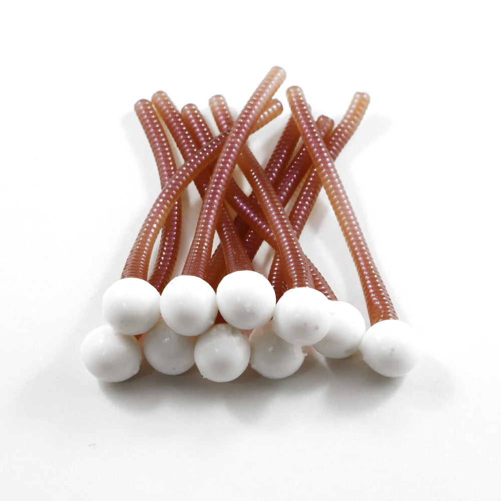 Egg Tails : White/Nightcrawler. – Cleardrift Tackle Shop